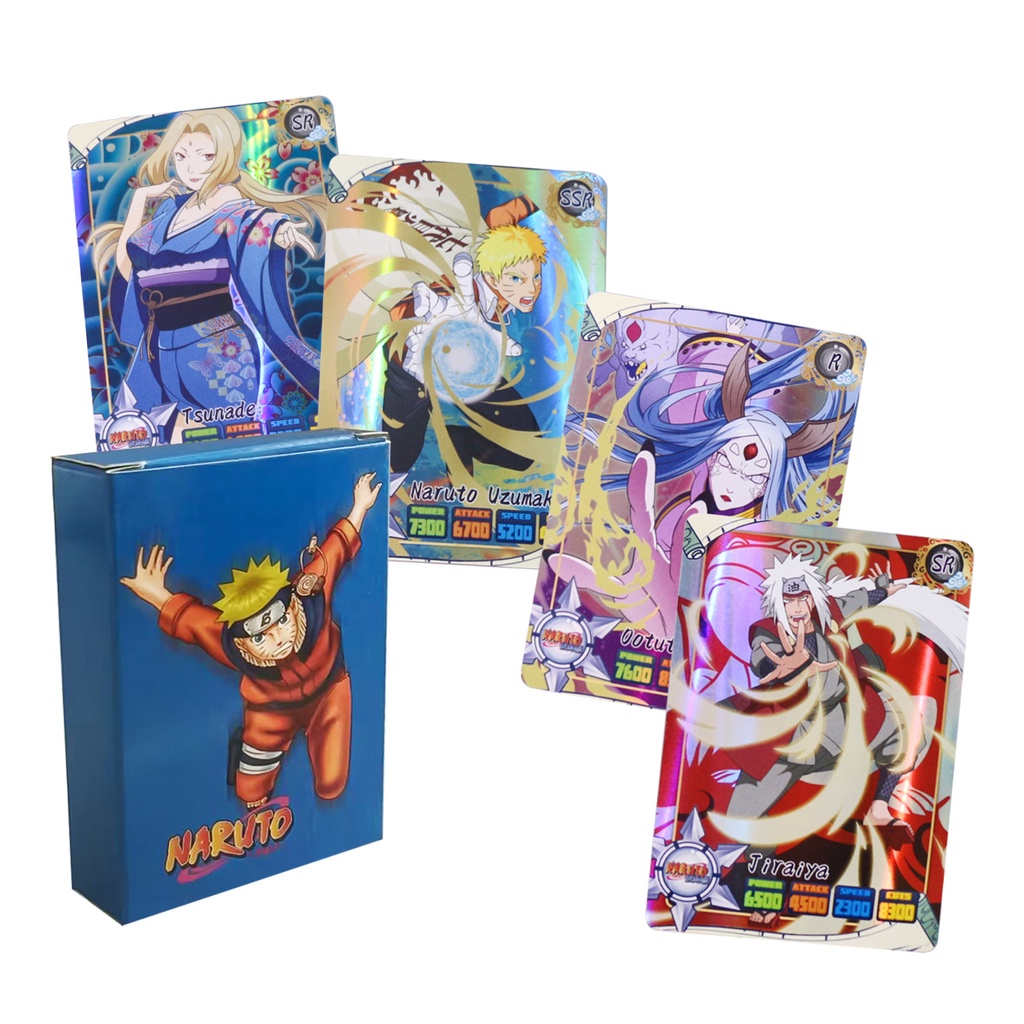 50pcs Naruto Cards Game Rare SR SSR Cards Kakashi Uzumaki Naruto Sasuke ...