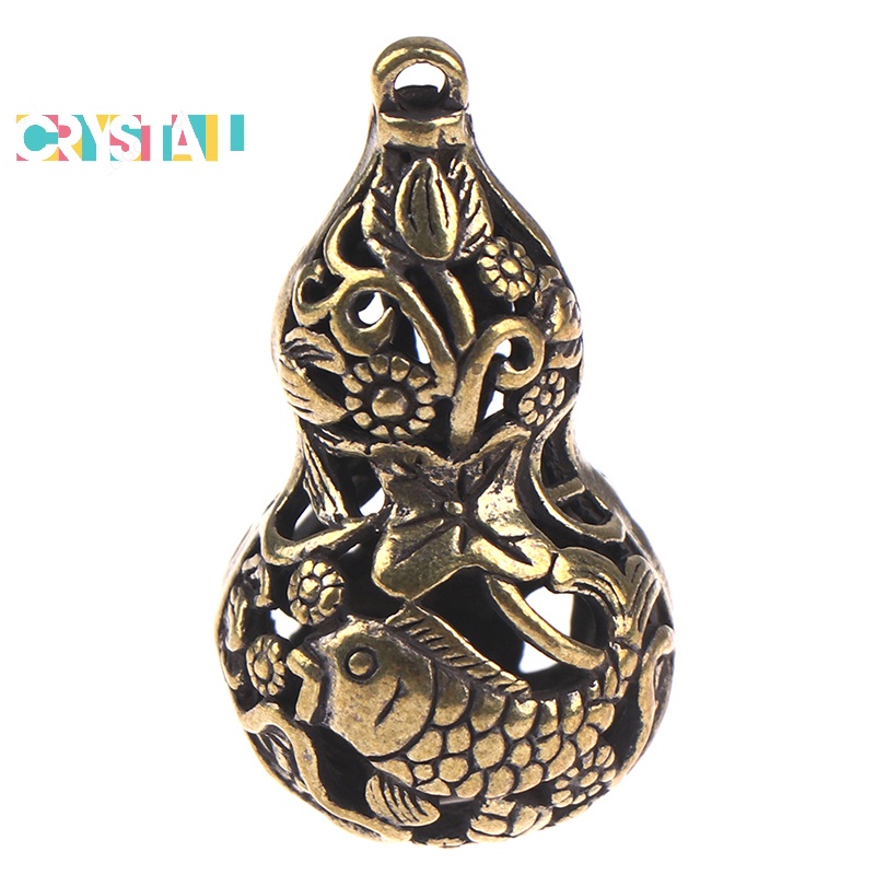 Crystal- Retro Brass Hollow Gourd Chinese Traditional DIY Key Chain ...