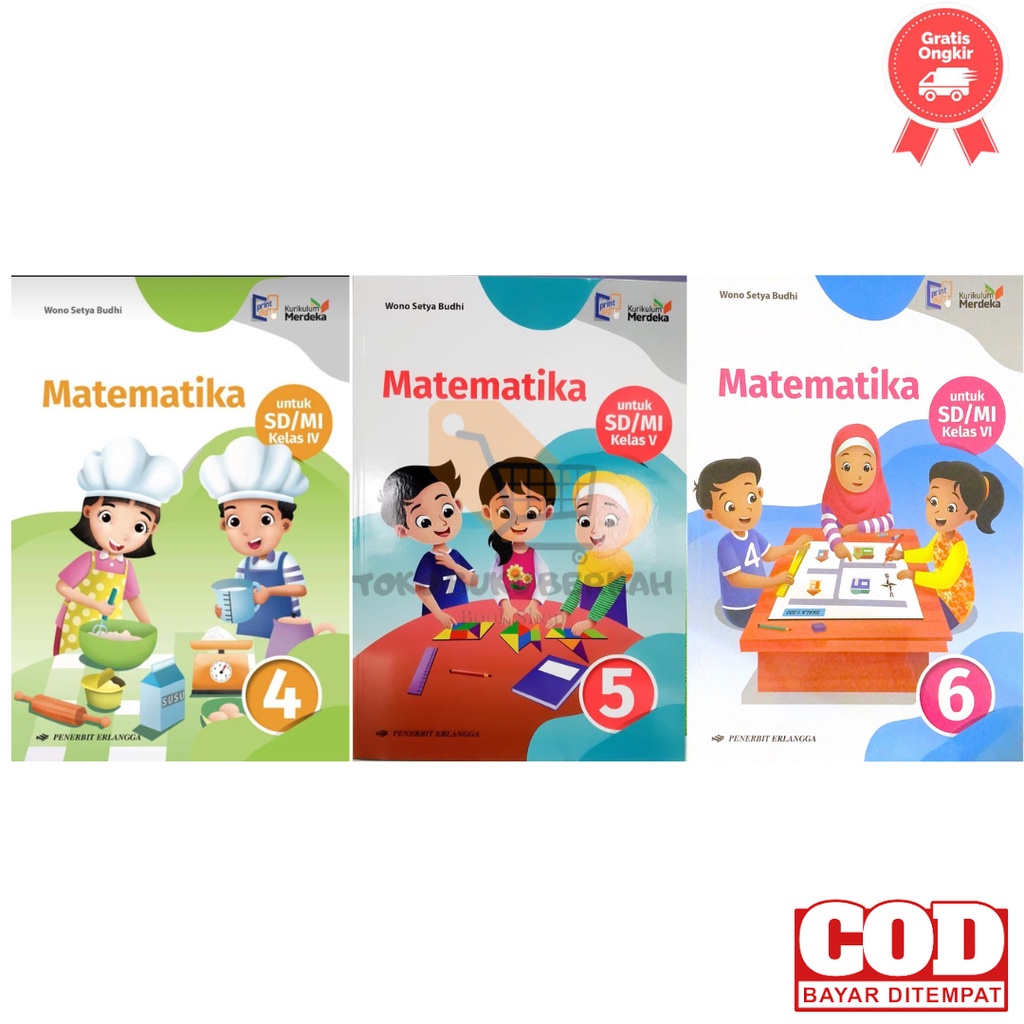 Sd/mi MATHEMATICS BOOKS Class 1 2 3 4 5 6 Erlangga Publisher - Merdeka ...