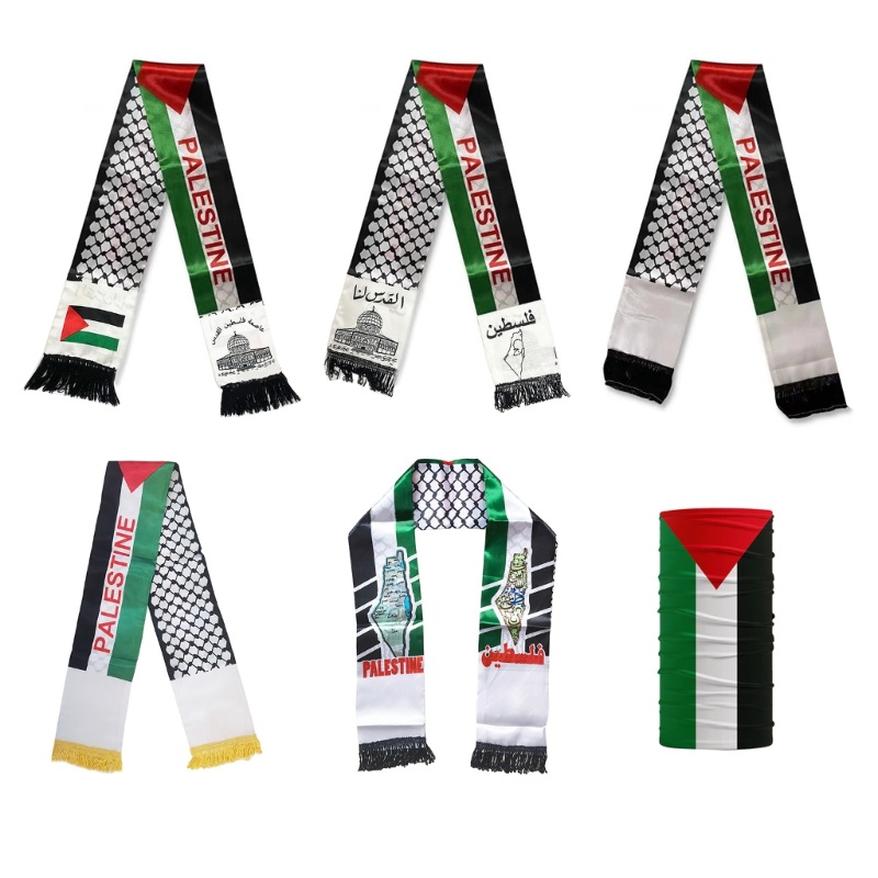 Digital Print Palestine Flags Scarf for Gathering Supporters Free ...