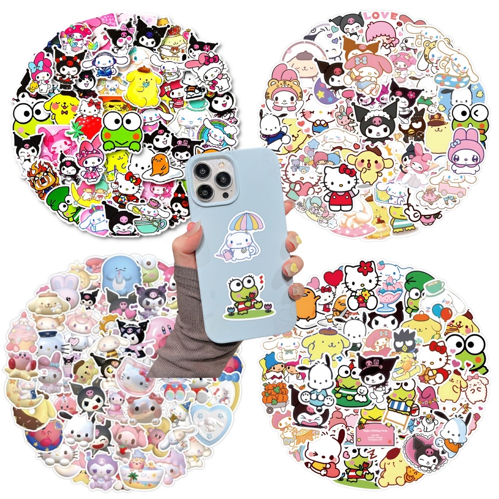 120/100/50PCS Cute New Styles Sanrio Mixed Mymelody Kuromi Cinnamoroll ...