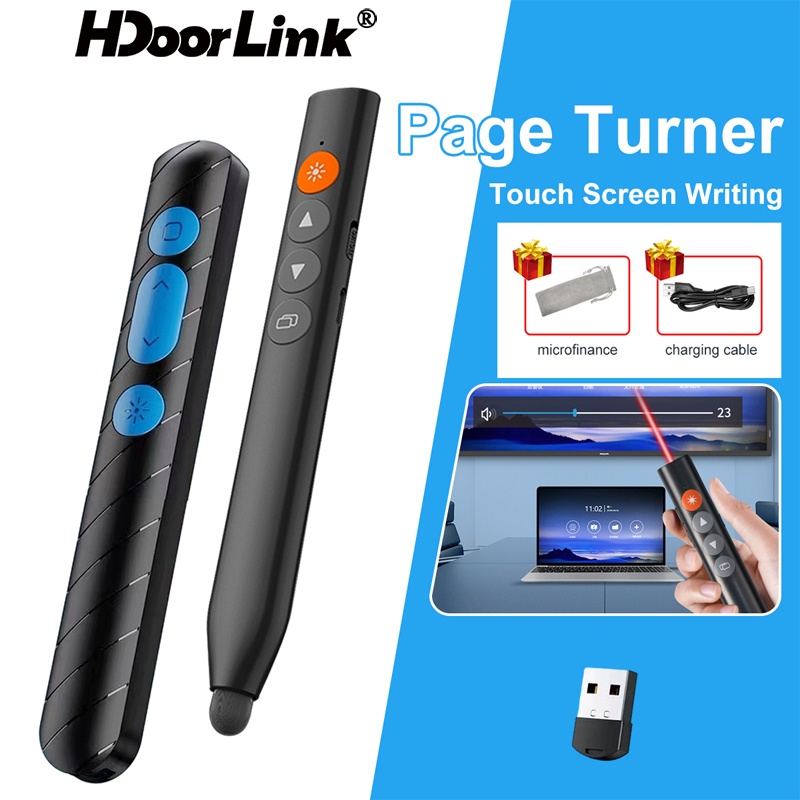 HdoorLink Presentation Clicker With Red Light Pointer Stylus Pen ...