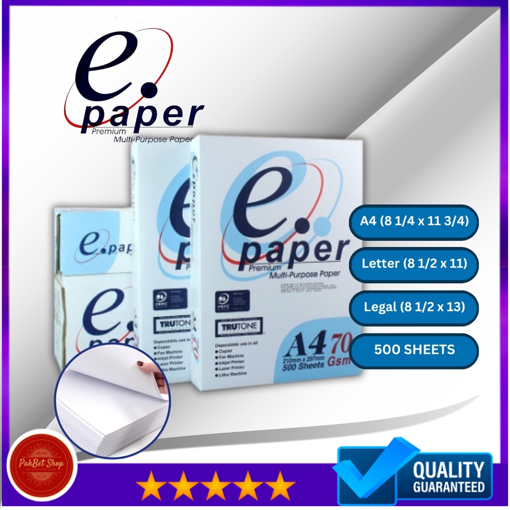 PBS Bond Paper / Copy Paper / Photo Copy Paper / 70gsm / Short / A4 ...