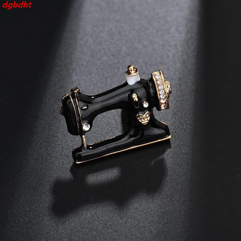 Sewing Machine Brooch Chest Pin Crystal Rhinestone Pins Bouquet Decor ...