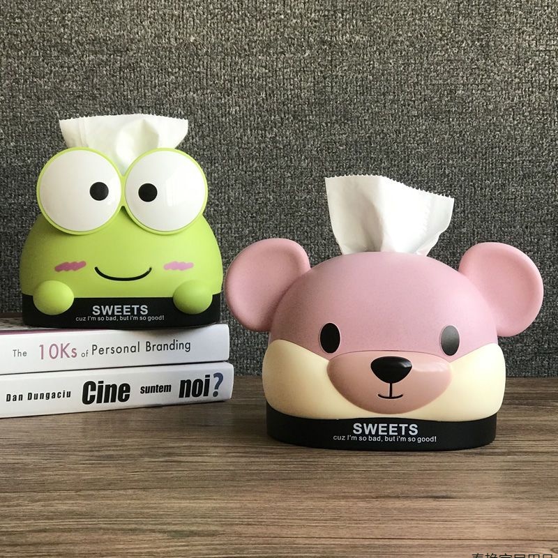 Cartoon tissue box home living room coffee table tissue tube desktop ...