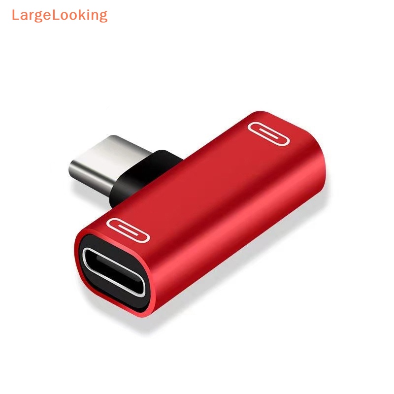 [LargeLooking] 2 In 1 USB C Splitter Type C Male To Dual Type C Female ...