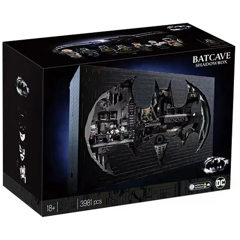Batcave Shadow Box Famous Movie Car Building Blocks Bricks Toys For ...