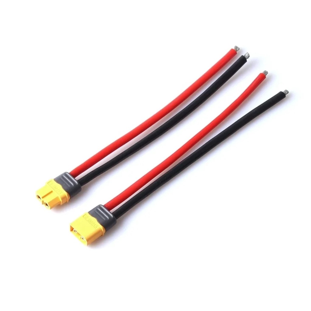 1set Amass XT60 Connector Male & Female Plug with 10cm 12AWG Silicone ...