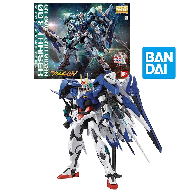 BANDAI MG 1/100 Gundam GN0000+GNR-010/XN 00 XN Raiser Anime Assembly ...