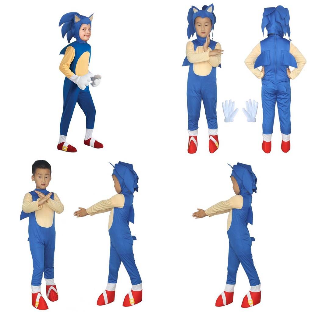 Cartoon Sonic Sonic Kid Cosplay Game Dress Up Stage Costume Props ...