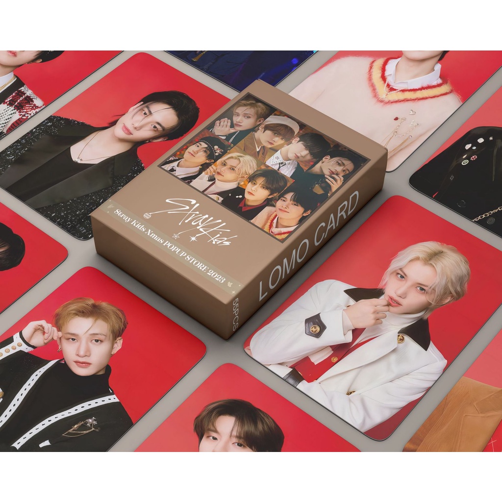 55pcs STRAY KIDS Xmax Lomo cards Perfect Day Christmas Rock STAR Album ...