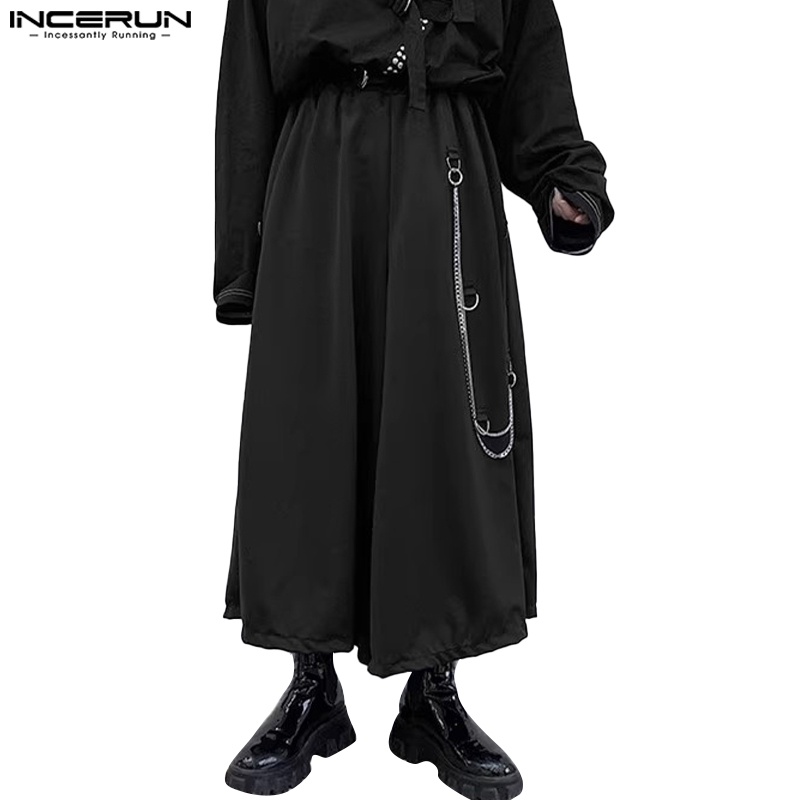 INCERUN wide leg solid color casual pants | Shopee Philippines