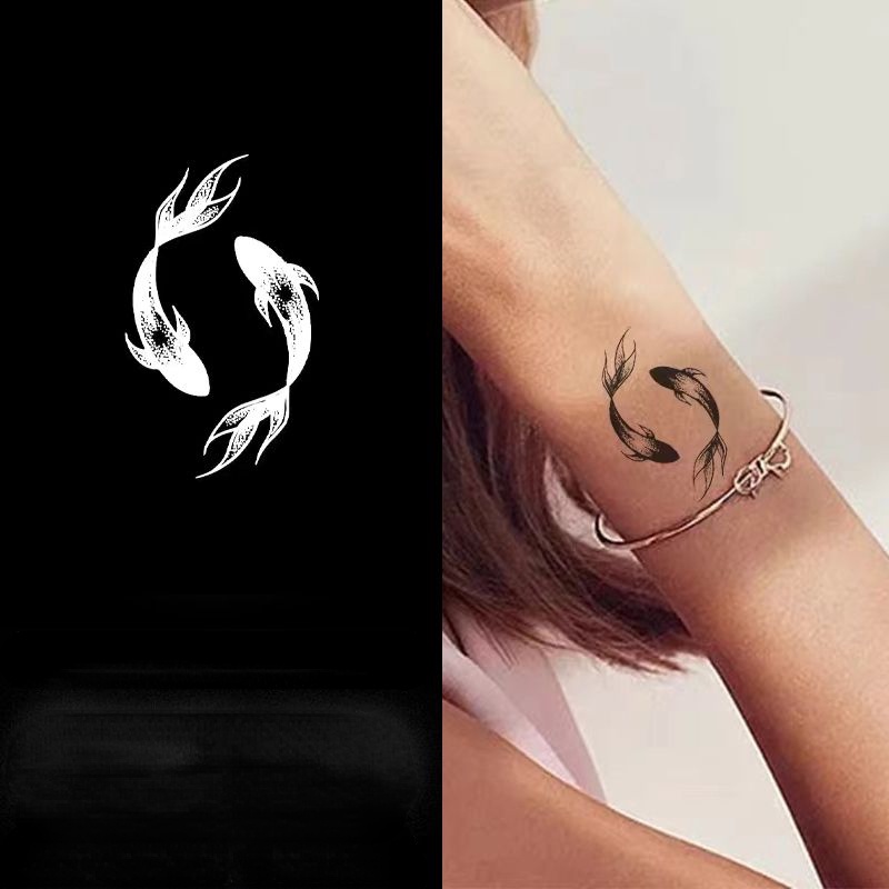 Circumambulatory Koi Tattoo Stickers Are Semi-permanent and Non ...