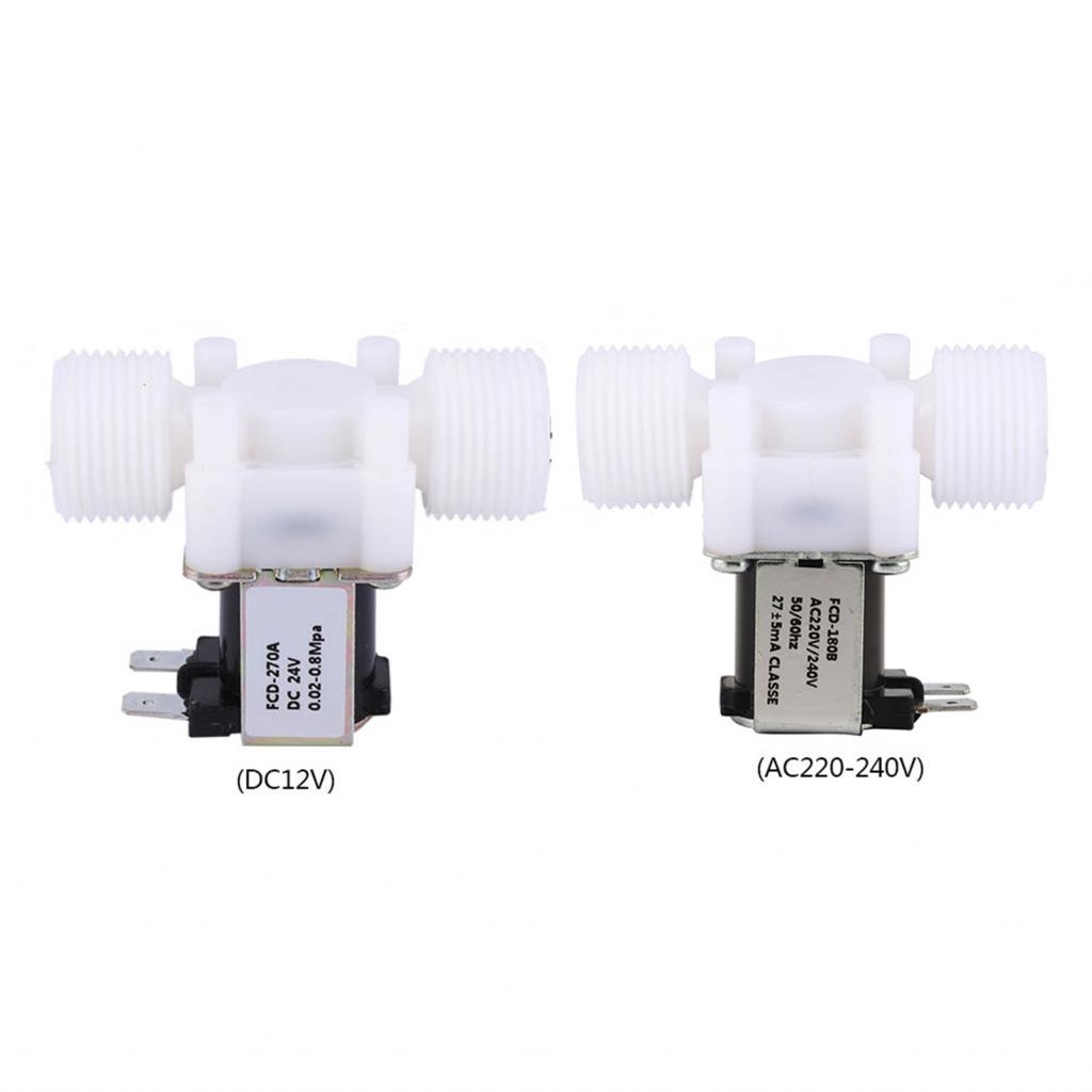 G3/4 NC Plastic One-Way Electric Solenoid Valve Normally Closed Water ...