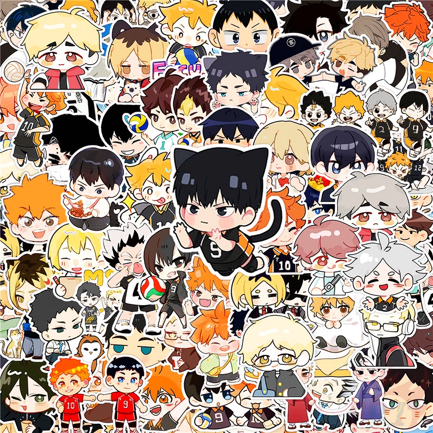 90Pcs/Set ★★★ Q Haikyuu!! Mini Diary Manual Stickers ★★★ DIY Fashion ...