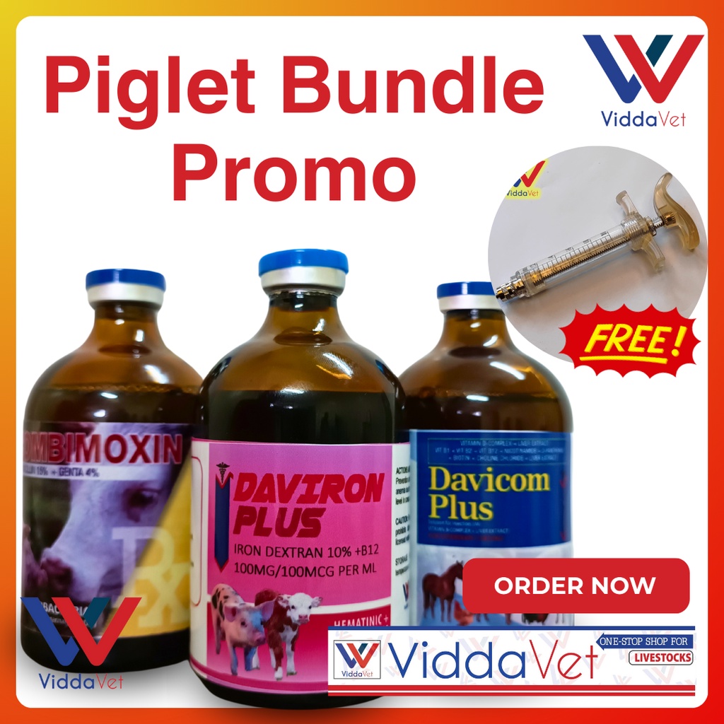 Viddavet Piglet Bundle Promo 100 ml Daviron Plus Davicom Plus ...