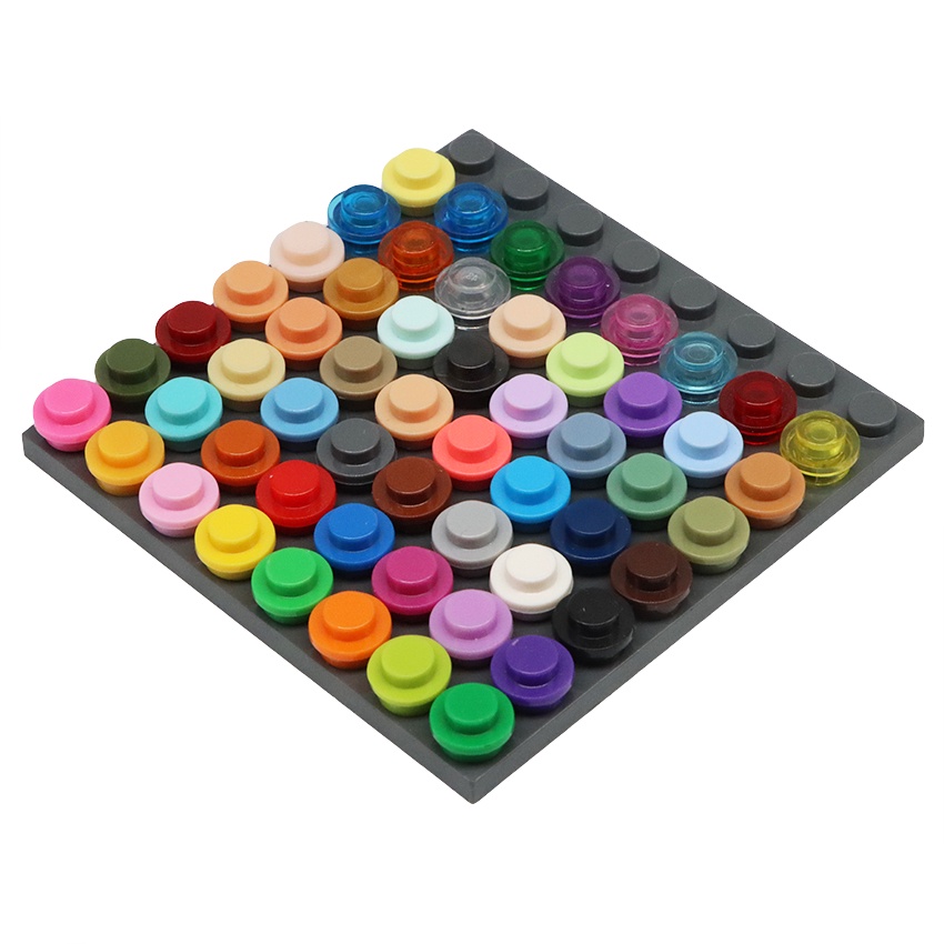 200pcs DIY Building Blocks 1x1 Round Plate Pixel Art Kit Brick Bulk ...