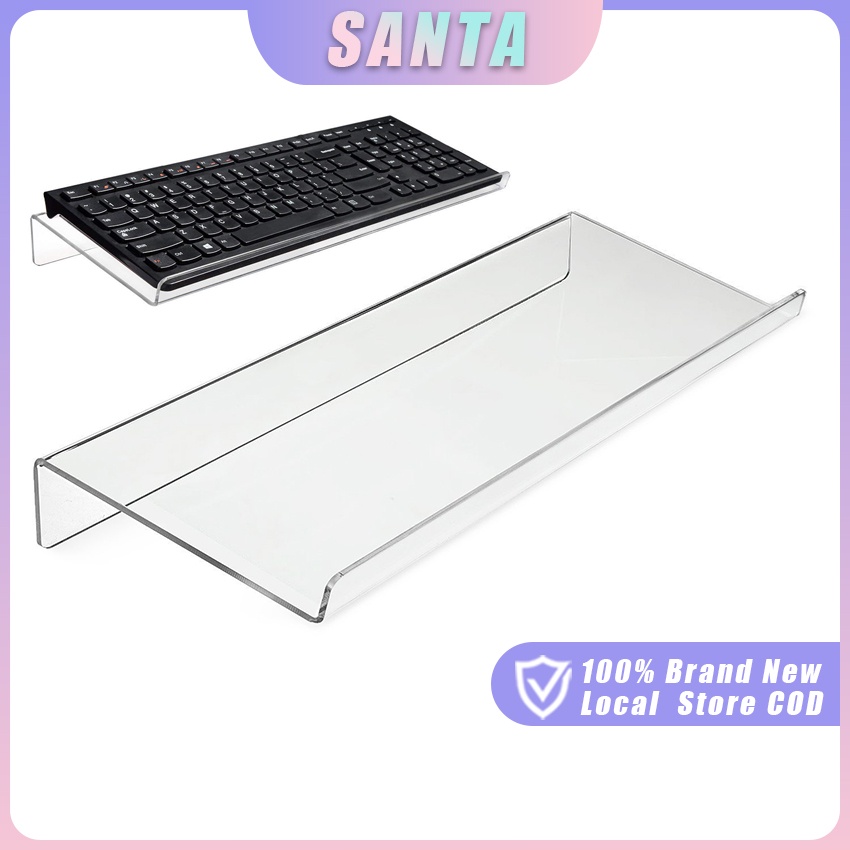 Home Office Computer Keyboard Tilted Holder Acrylic Transparent ...