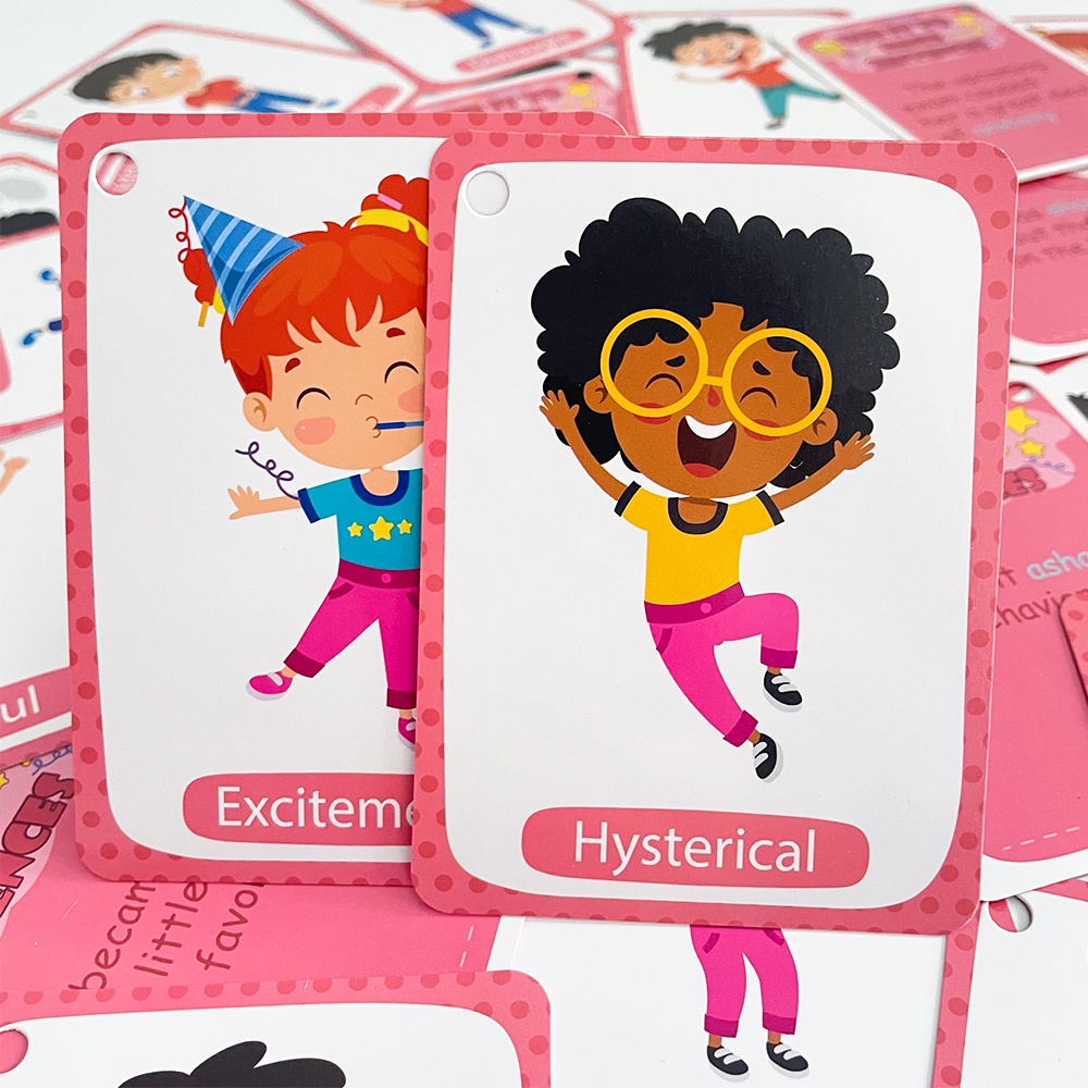 50 Pcs My Feeling Emotions Cards Homeschool Montessori Education Flash ...