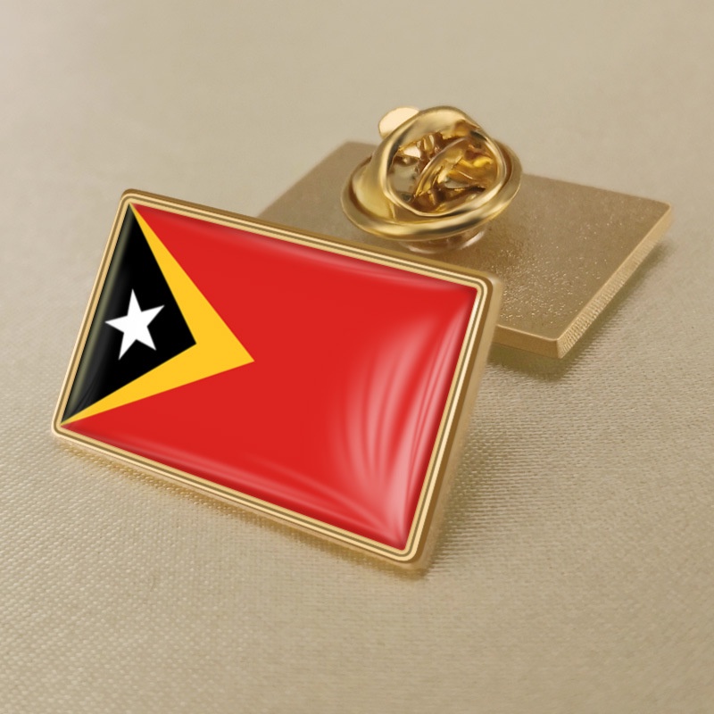 Timor-Leste Flag Brooch Timor Leste Emblem Common Luxury Badge Lapel ...