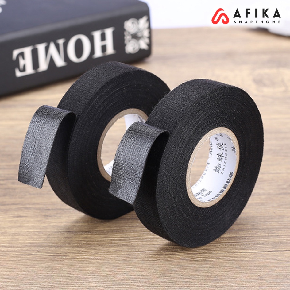 HITAM Heat Resistant Adhesive Black Fabric Cable Duct Tape For Cable ...