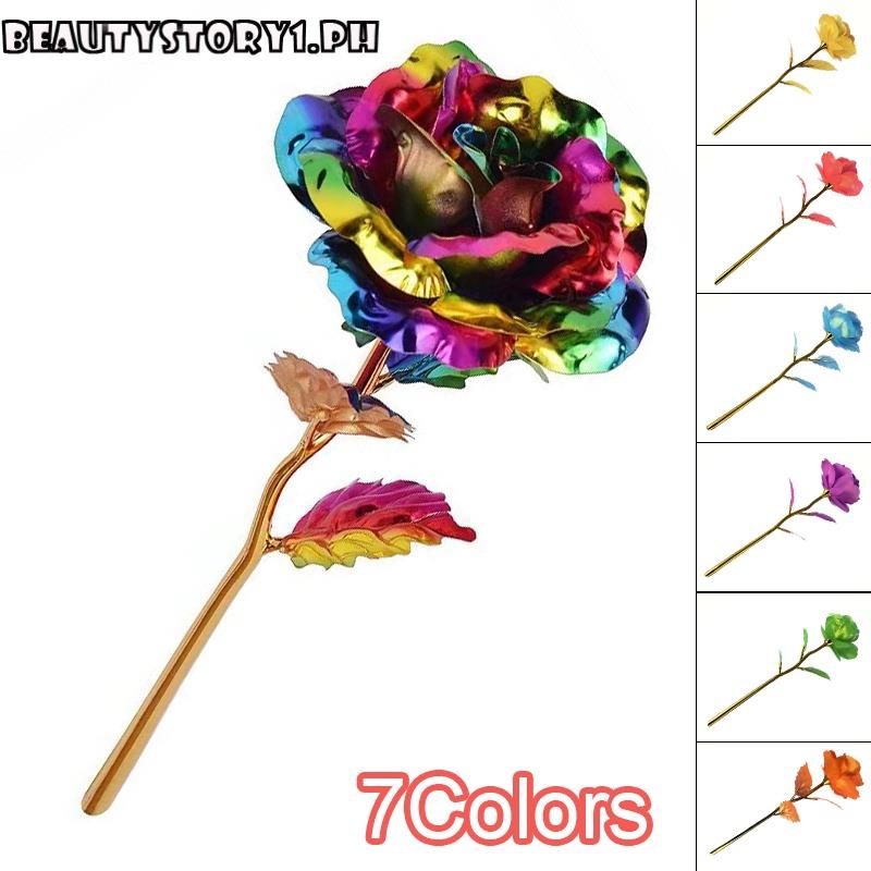Colorful 24k Gold Foil Flowers Multi-Color Gold Plated Rose Flower ...