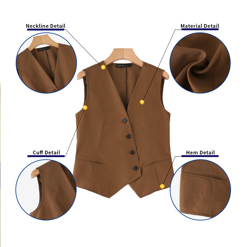 ZANZEA Women Korean Plain Color Fashion Irregular Design V-Neckline ...