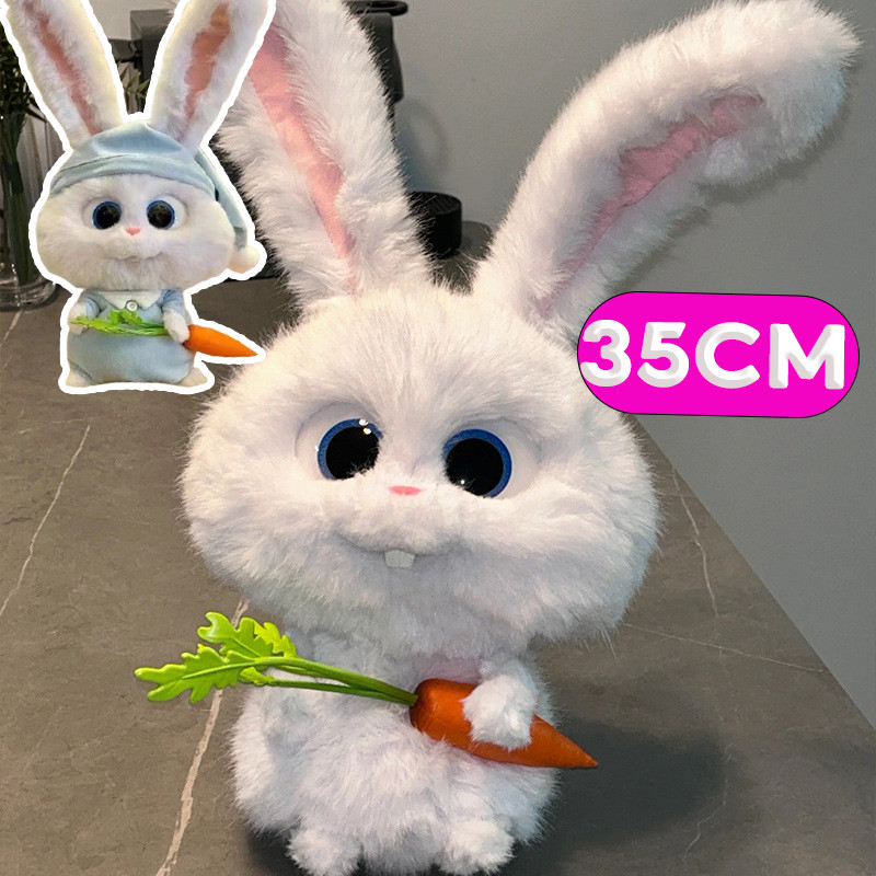 Rabbit Boss 35CM Doll Snowball Soft And Cute Carrot Decoration Birthday ...