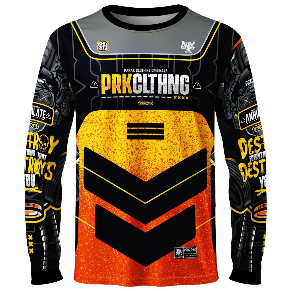 Motorcycle Jersey Long Sleeve Moto Shirt In Full Sublimation Print ...