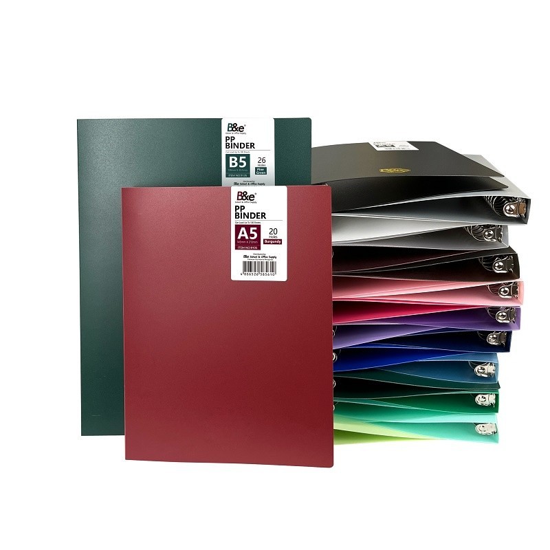 PP Binder A5 | B5 | A4 Size – Refill Grid, Lined, Plain (50 Sheets ...