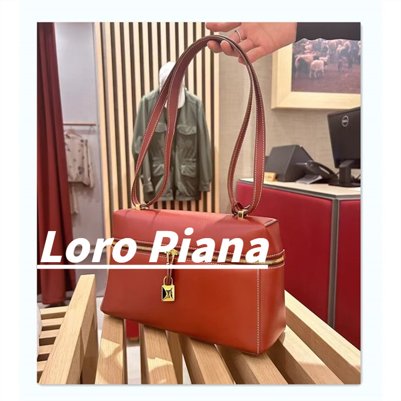 Loro Piana Italian Brand Cowhide Box Bag New Lunch Box Bag Handheld ...