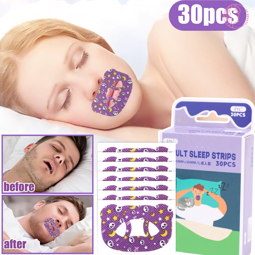 Anti-Snoring Stickers Children Adult Night Sleep Lip Nose Breathing Improving Patch Mouth ...