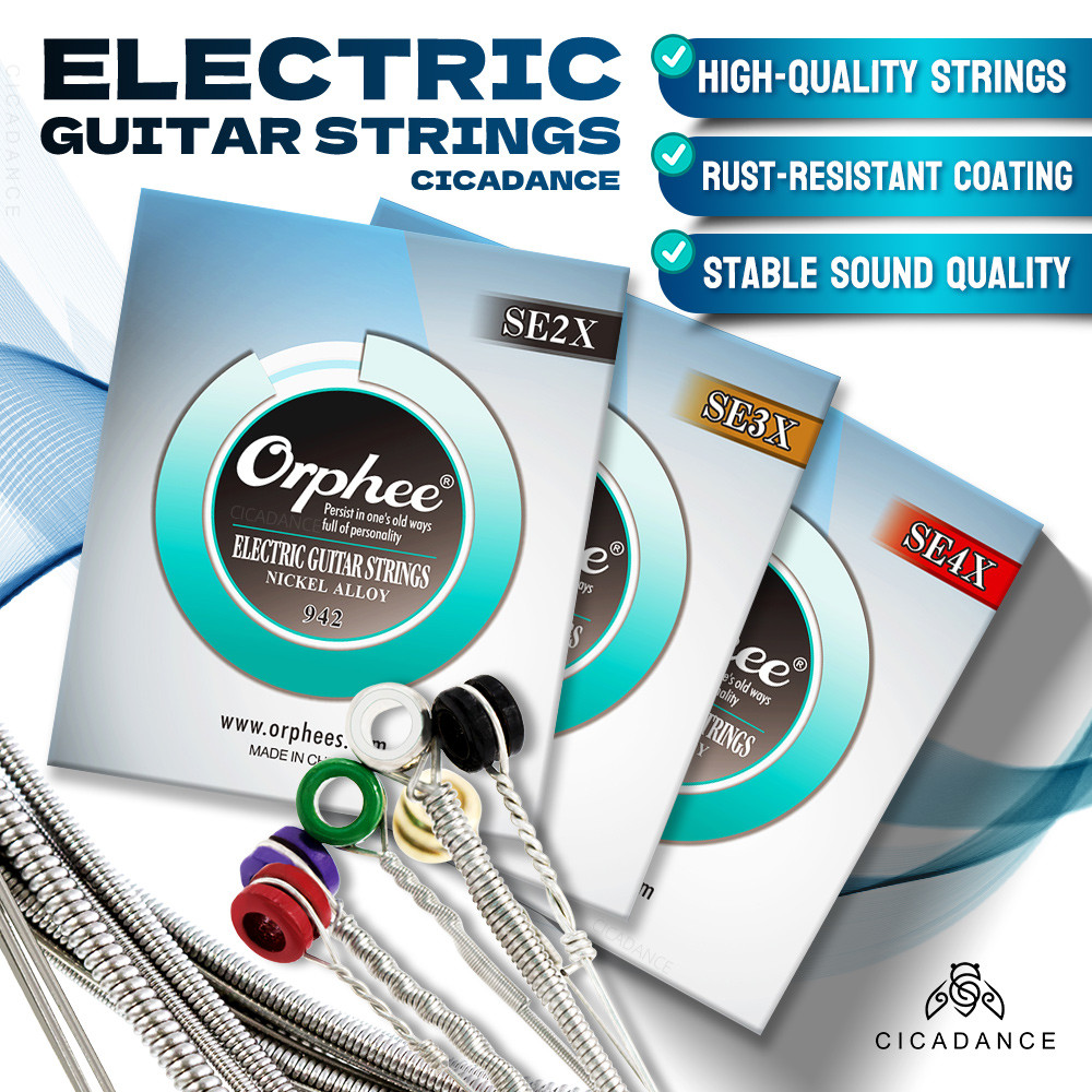 Orphee Electric Guitar Strings Set Austenitic Stainless Steel Wound ...