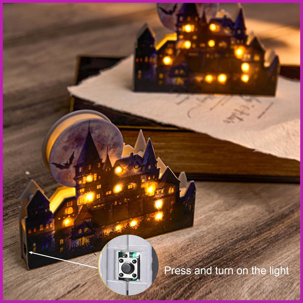 Castle Halloween Table Sign Castle Centerpiece Table Ornament PVC Table ...