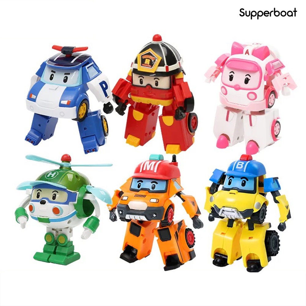 [SUP]Robocar Poli Action Figure Deformation Police Car Robot ...