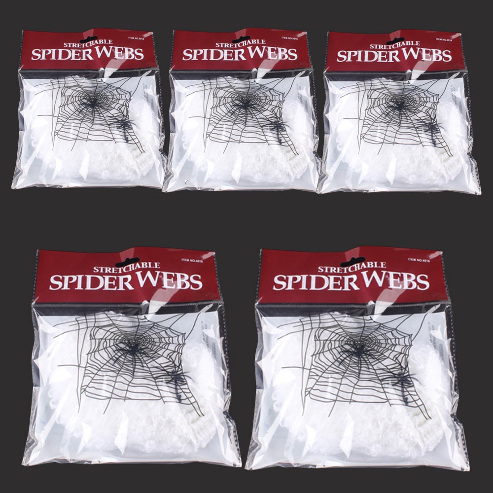 1/3/5pack 20g Halloween Spider Web White Cobweb Scary Haunted House ...
