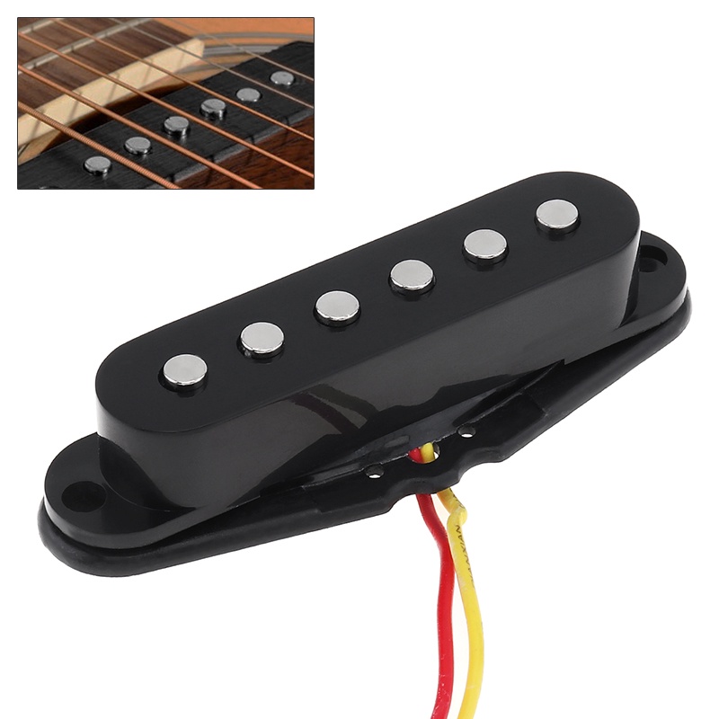 Black Guitar Pickups Single Coil Sound Pickup for 6 Strings Guitar ...