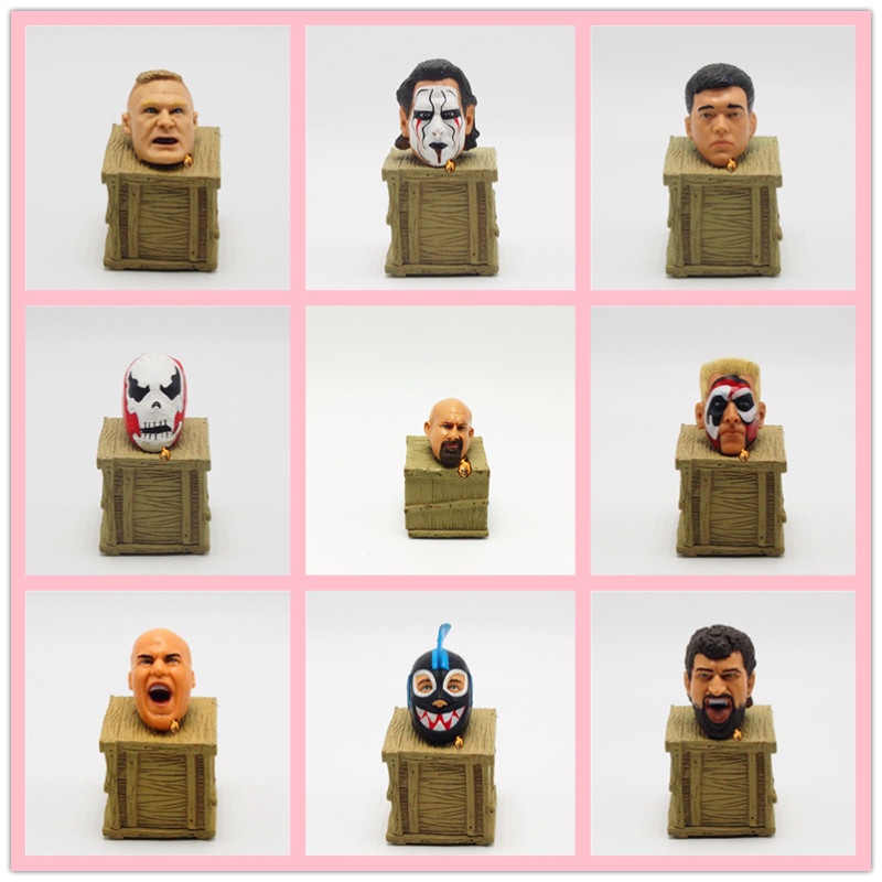 Jakks WWE Wrestler figure Accessories Wrestler Doll Head Carving Props ...
