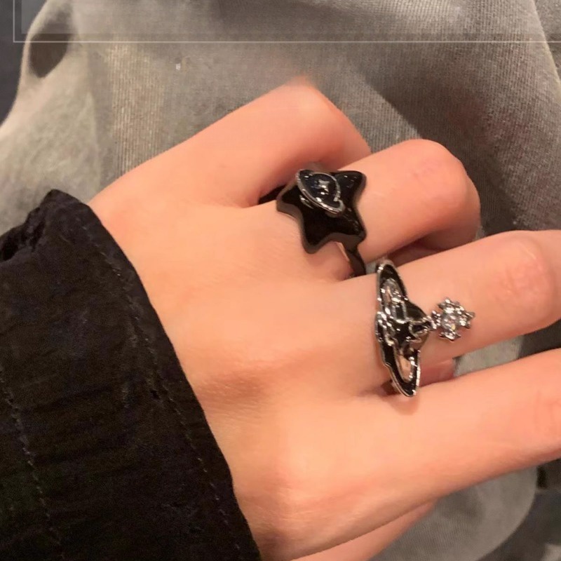 Small Saturn Ring Girls' New Design Sense Advanced Index Finger Ring ...