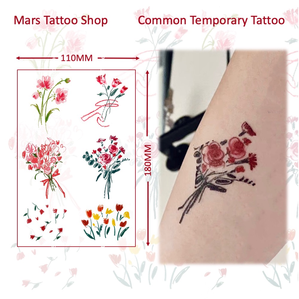 【Mars Tattoo】Common Tattoo, Colored Tattoo, Long Lasting,Temporary ...