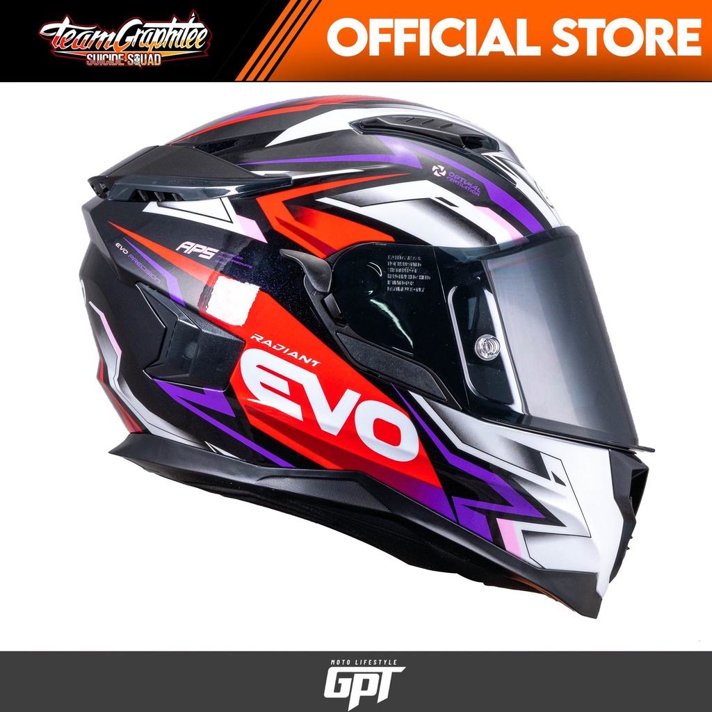 EVO HELMET AR01 RADIANT DUAL VISOR WITH FREE CLEAR LENS | Shopee ...