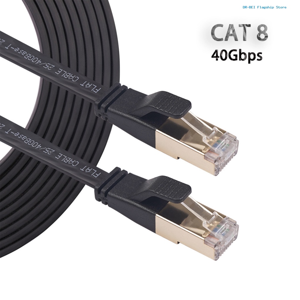 BE-Flat CAT8 RJ45 40Gbps Super Speed Routing Ethernet Cable Network Lan Patch Cord | Shopee ...