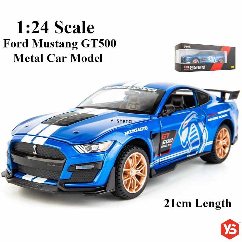 1:24 Scale Diecast Ford Mustang Shelby GT500 Alloy Car Model Boys Toys ...