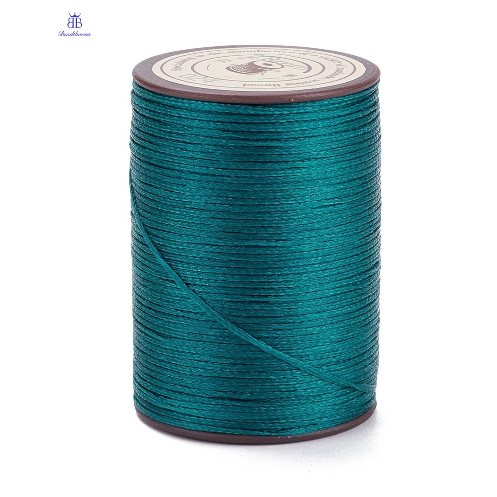 1Roll Flat Waxed Polyester Thread String Micro Macrame Cord for Leather ...