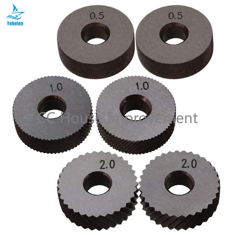 2pcs Positive & Negative Knurling Tool Diagonal Knurl Wheel 1mm Pitch ...