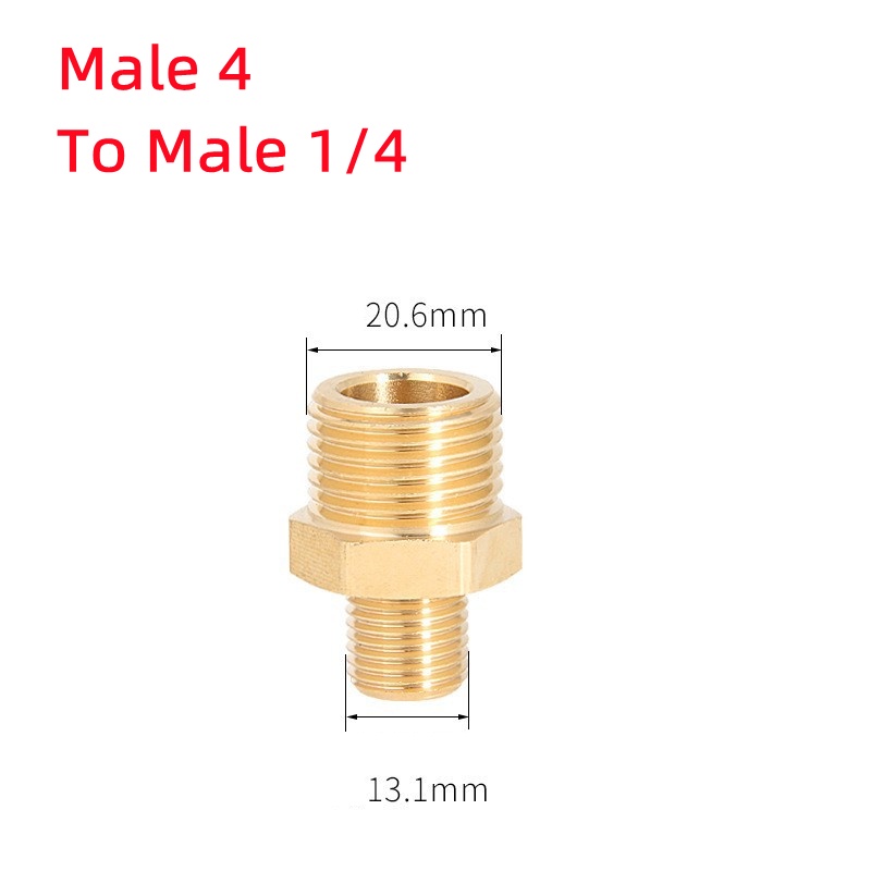 Brass 3/8" 1/4" M14 M18 M22 Thread Connector Male Female Adapter for High Pressure Washer Gun ...