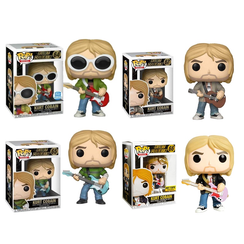 Funko Pop 64 65 66 67 Kurt Cobain Rock Singer Action Figure Model Toys ...