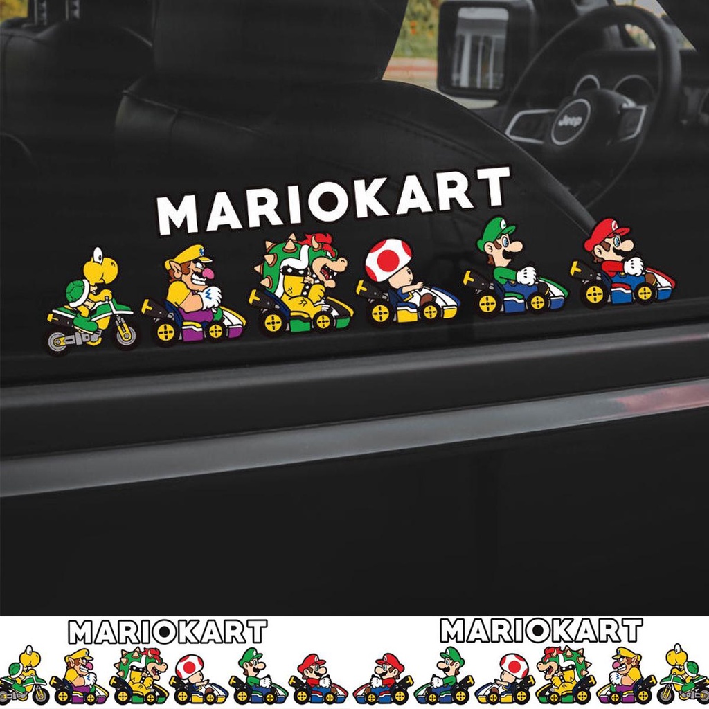 Super Mario Creative Racing Reflective Motorcycle Sticker Mario Classic ...