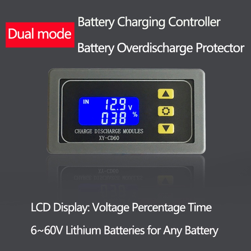 CD60 Solar Battery Charger Controller 12V 24V 48V Charging Discharge ...