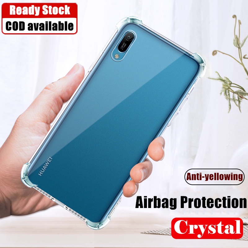 For Huawei Y6 Pro 2019 MRD-LX2 Slim Crystal Clear Soft Silicone Jelly ...